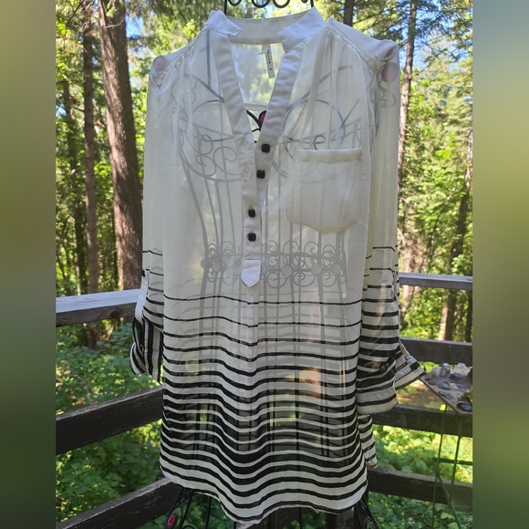 Truth | Tops | Truth Lightweight Sheer Pretty Blackwhite Resort Top ...